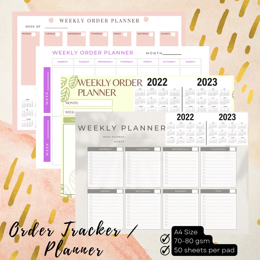 Shop Order Tracker / Planner Notepad / Memo Pad (Non-Sticky-Tearable ...