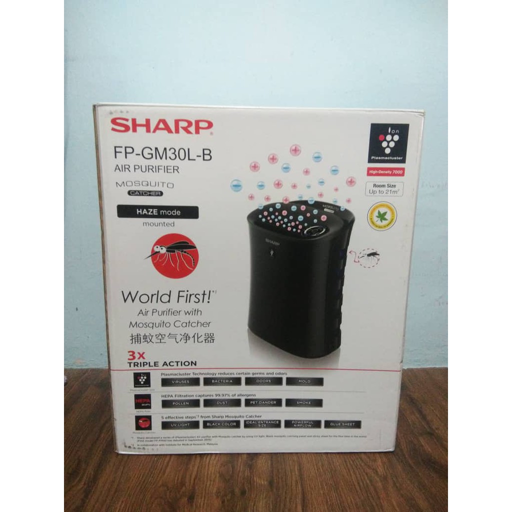 Sharp Air Purifier Mosquito Catcher 21m Black with Filter FPGM30LB ...