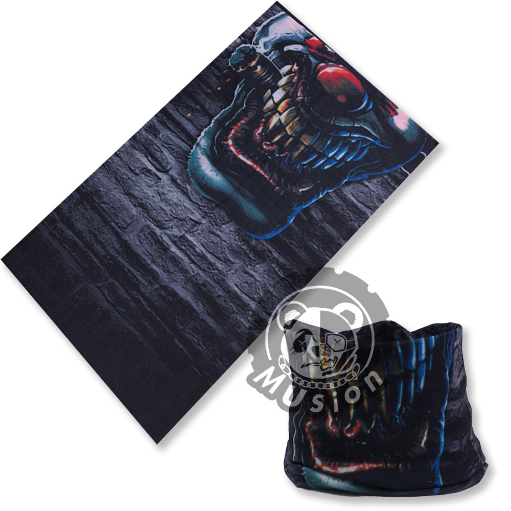 Musion Joker Mask Sun Protection Topeng Joker Rider Neck Mask Elastic ...