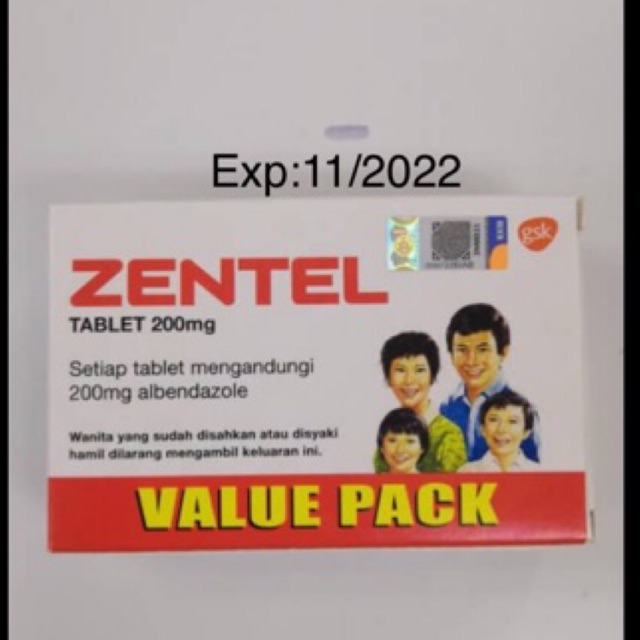 Zentel Tablets 200mg x 2s | Shopee Malaysia