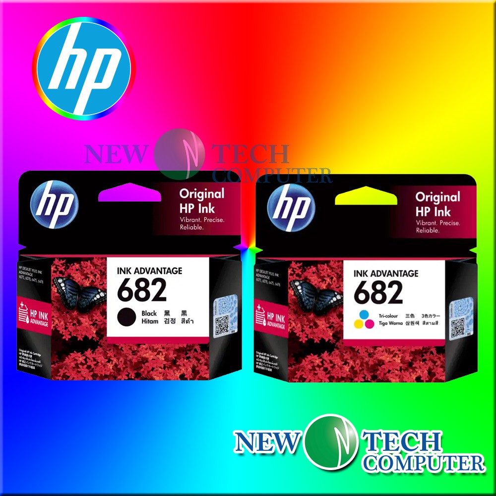 [ORIGINAL] HP 682 Black / HP 682 Color Original Ink Advantage Cartridge ...