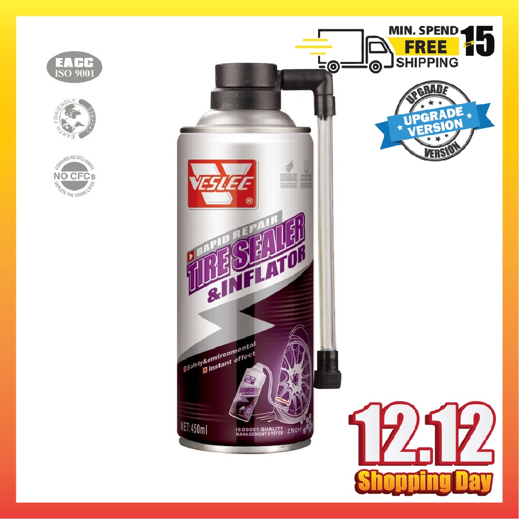 Tyre Inflator Emergency Tyre Sealer Tyre Sealant Emergency Tyre Repair Kit 450ML. | Shopee Malaysia