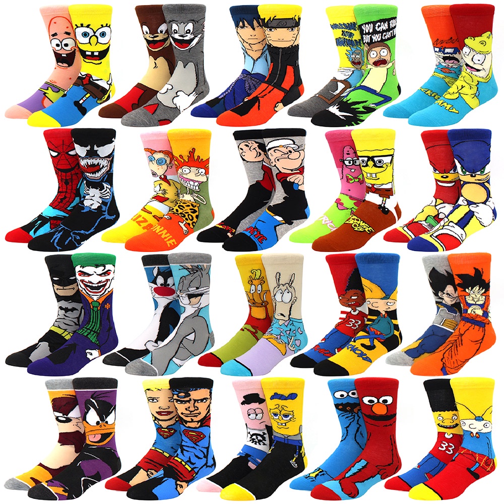 Fashion Men Happy Funny Socks Fashion Ladies Personality Anime Socks ...