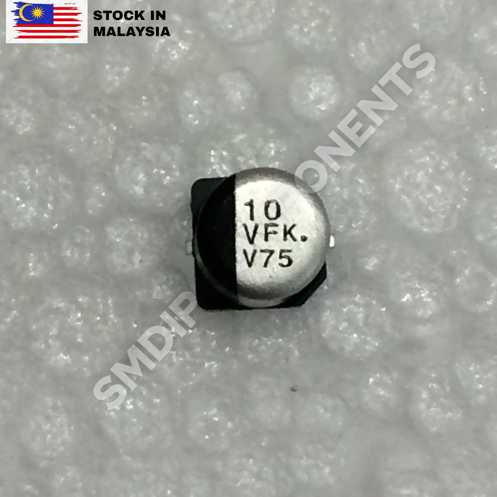 2PCS Panasonic, 10uF 35V 105°C, SMD Capacitor, 5mm x 5.8mm | Shopee ...