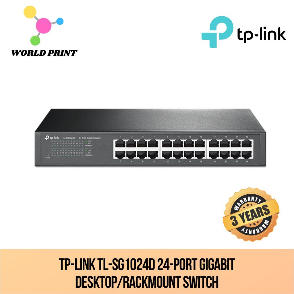 TP-LINK TL-SG1024D 24-Port Gigabit Desktop/Rackmount Switch | Shopee ...