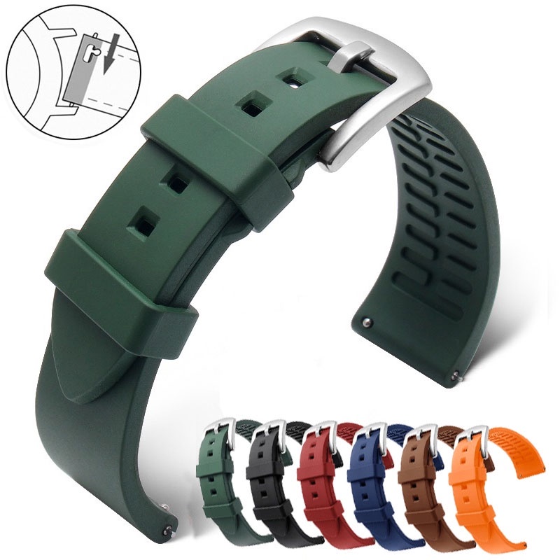 Soft Silicone Watch Band Quick Release Strap Universal Bracelet for ...