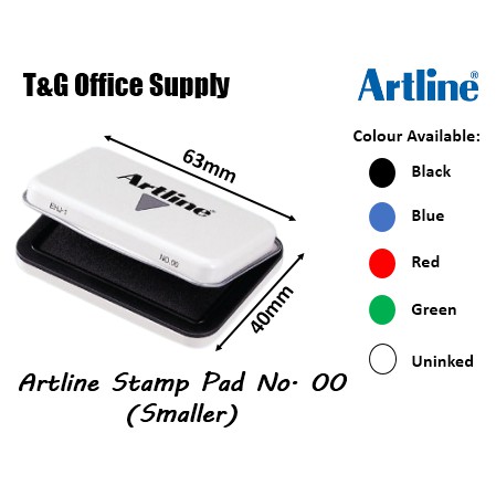 Artline Stamp Pad (No. 00 , Smaller / No. 0 , Small / No. 1 , Medium ...