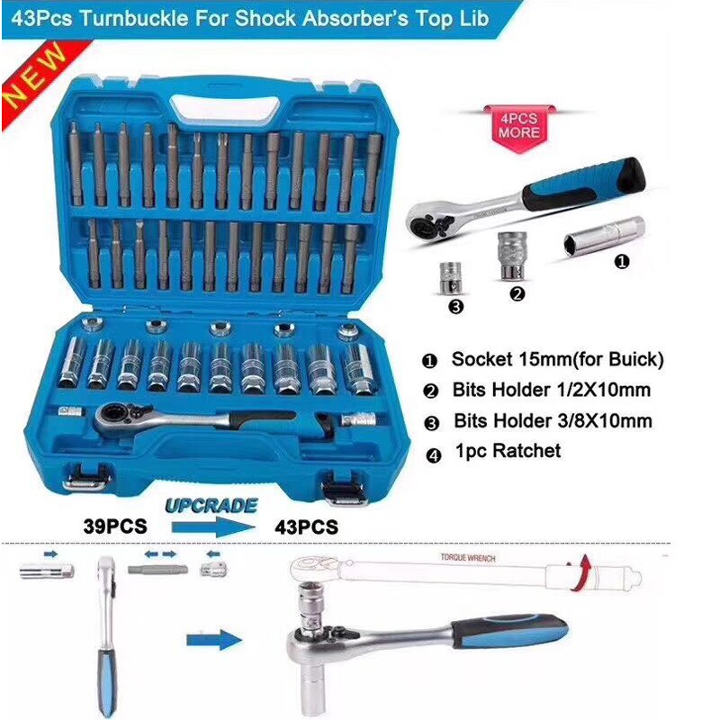 43pcs Steering Hub Suspension Shock Absorber Strut Nut Removal Tool Go ...