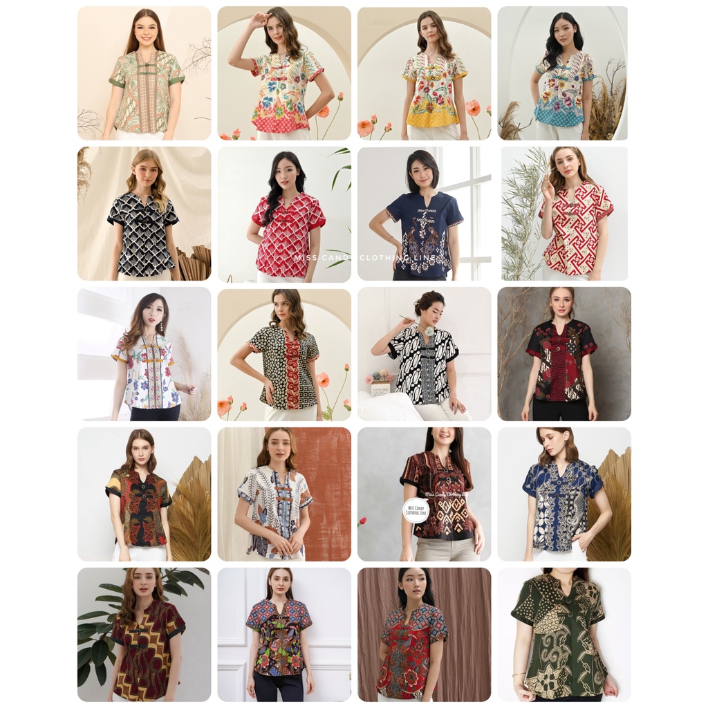 Women's Batik Tops Modern Cheongsam Short Sleeve 208 BBB ABO AGA AJO JM ...