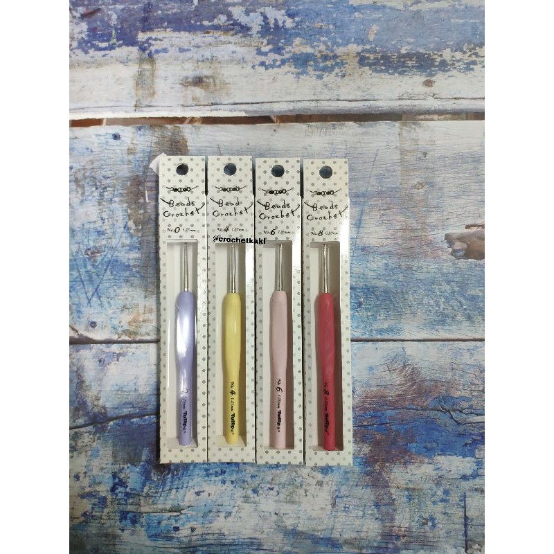 [Ready to Ship] Tulip Sucre Beads Crochet Hook /Jarum Kait | Shopee ...