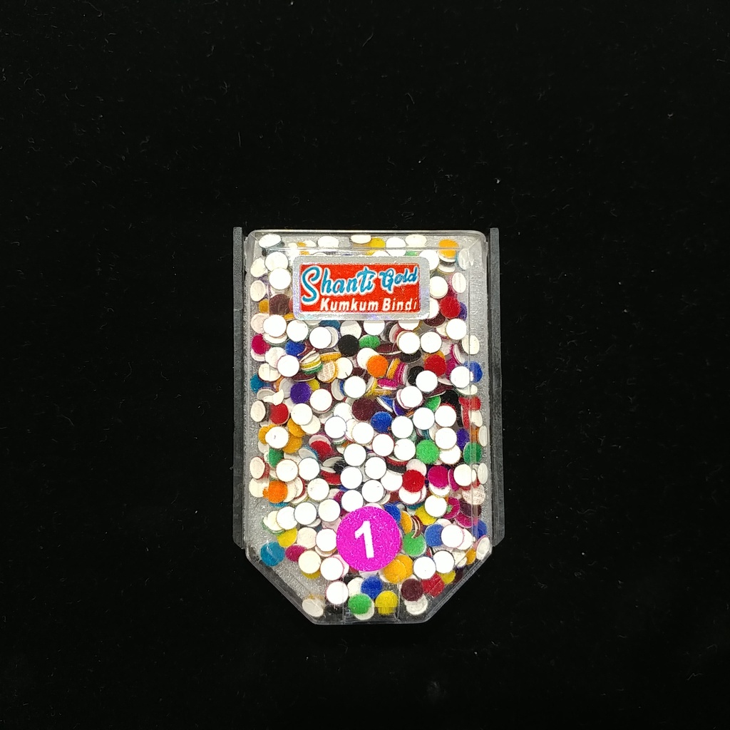 Shanti Gold Multi Colour Bindi Pottu Box Size 1 - 0.4 Cm | Shopee Malaysia