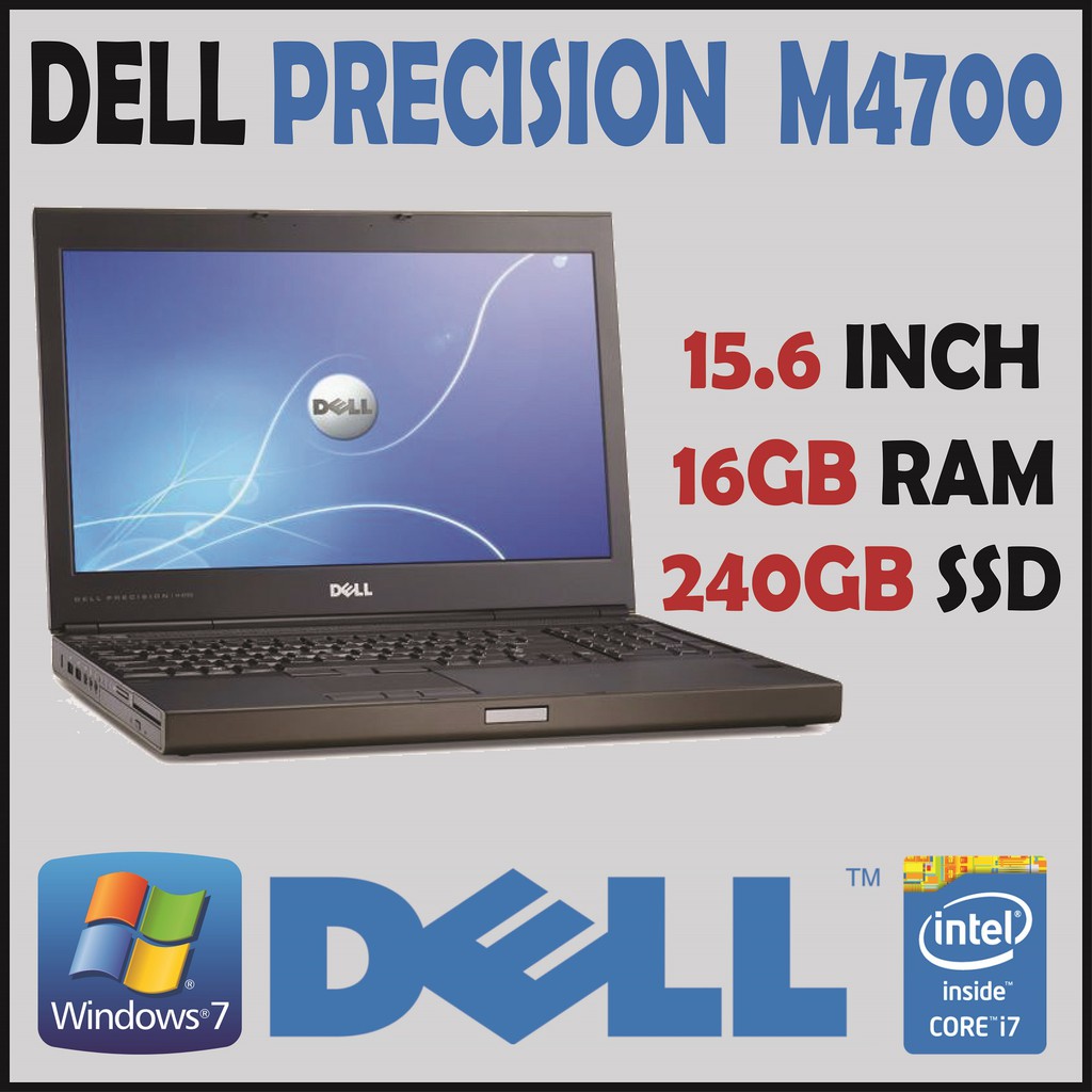 (REFURBISHED) DELL PRECISION M 4700 / 16 GB RAM / 240GB SSD / INTEL ...