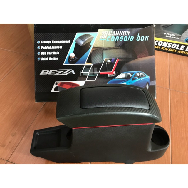 Perodua Bezza Armrest Arm Rest Leather Carbon | Shopee Malaysia