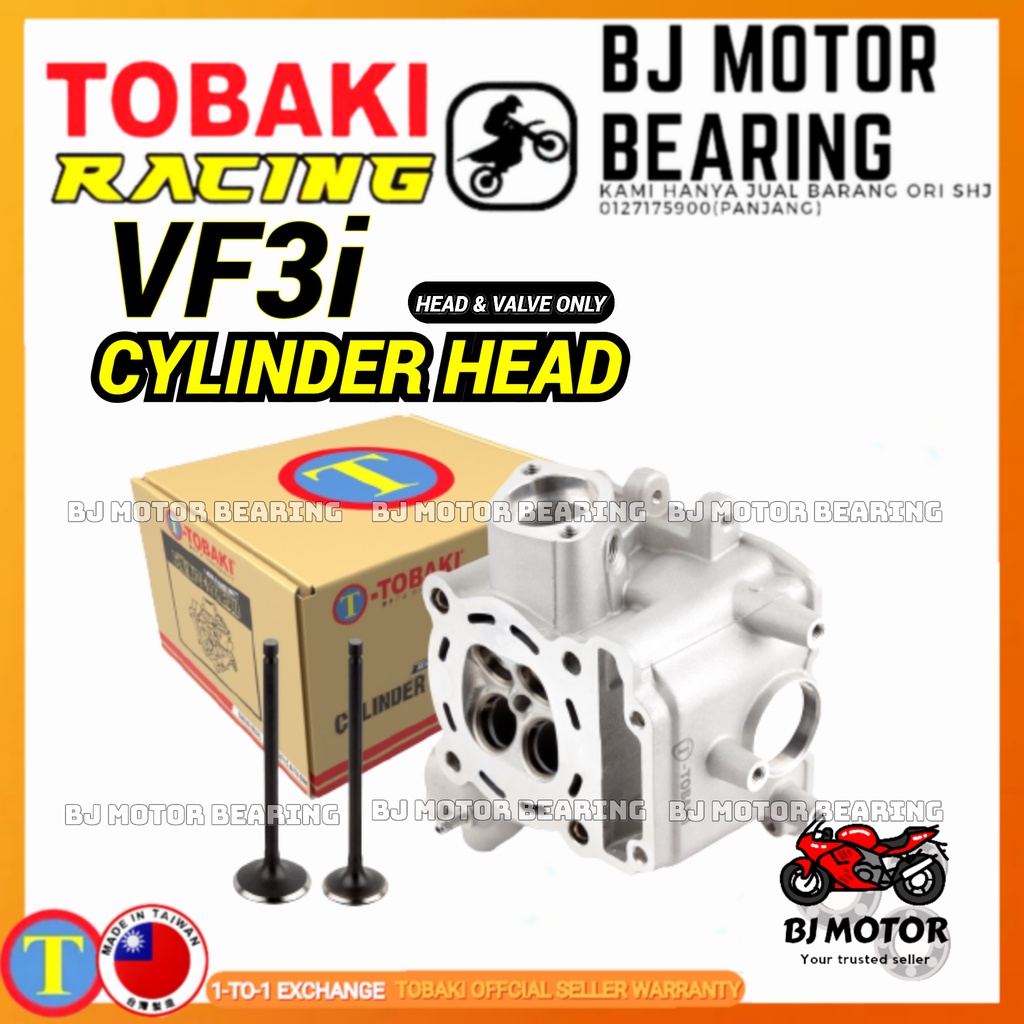 TOBAKI STANDARD CYLINDER HEAD+VALVE INTAKE+EXHAUST VF3I STD VALVES IN ...
