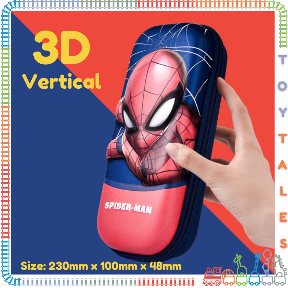 Marvel 3D PENCIL BOX [ SPIDERMAN Iron Man Captain America ORIGINAL ...
