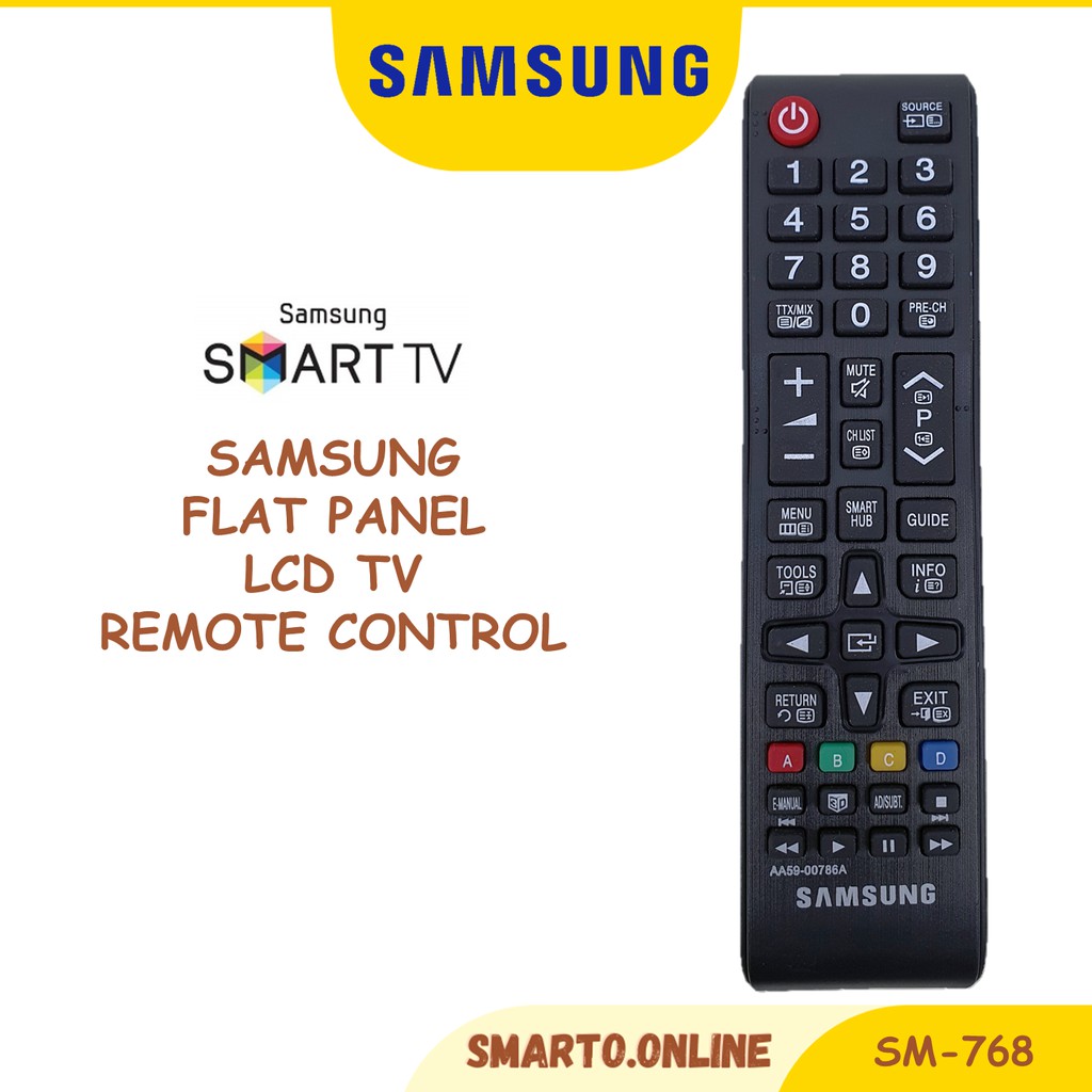 Samsung Smart Flat Panel LED TV Remote Control (SM-786A) Samsung Smart ...