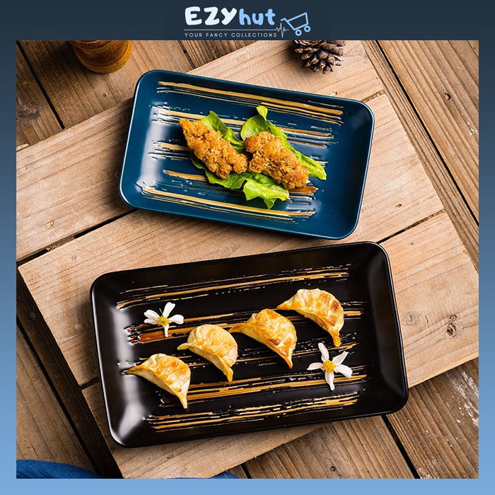 Modern Japanese Style Rectangular Plate Creative Style Dish Ceramic ...