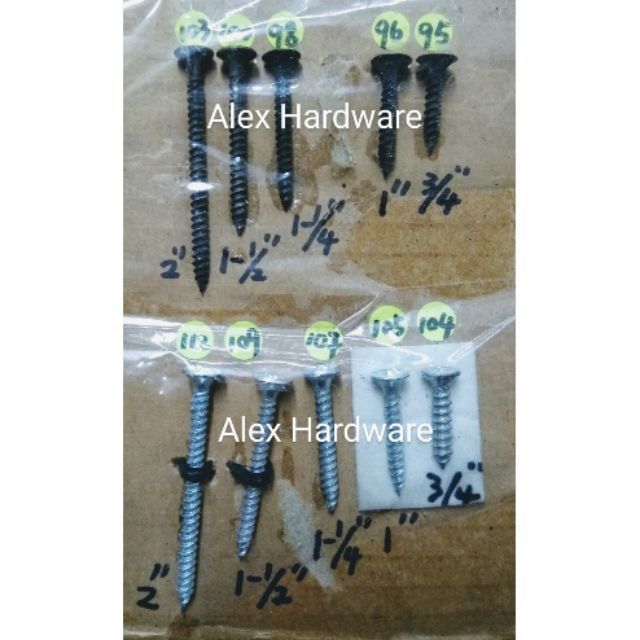 1 box (800-1000pcs) Drywall Screw; Skru Tajam Hitam | Shopee Malaysia