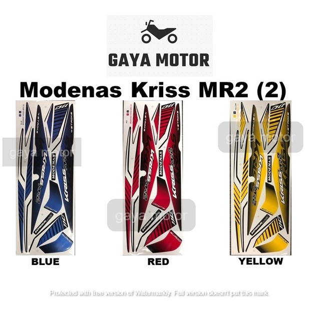 Modenas Kriss MR2 (2) Body Sticker | Shopee Malaysia