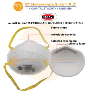 M-SAFE N95 Particulate Respirator Face Mask | 20Pcs/Box | Industrial ...