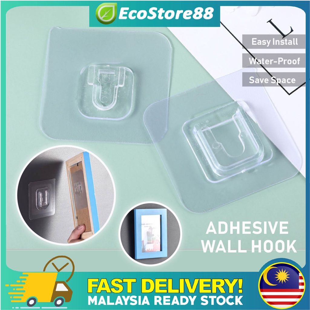 Waterproof Transparent Sticky Hook No-punch Strong Double Sided ...