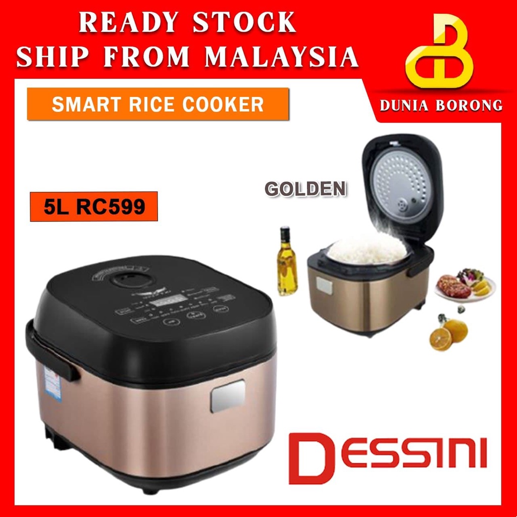 [READY STOCK] Dessini Multifunction Smart Rice Cooker 5L RC599 – GOLDEN ...