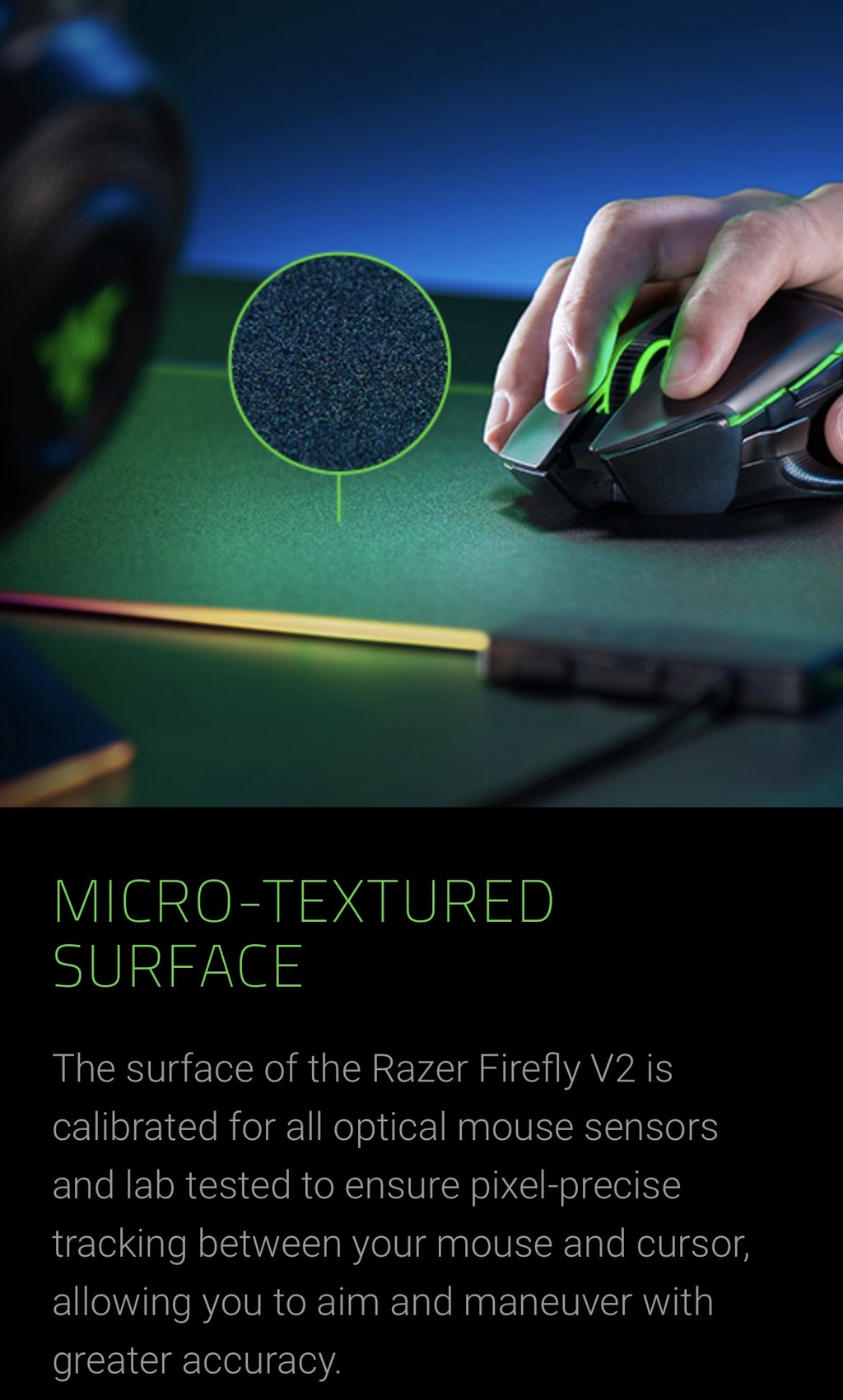 Razer Firefly V2 RGB Gaming Mouse Pad | Customizable Chroma Lighting ...