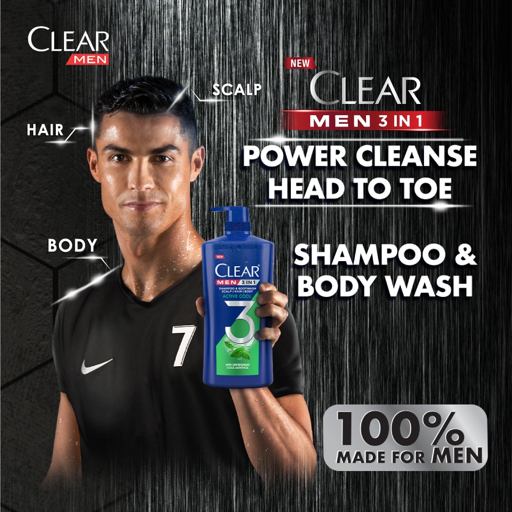 Clear Men Shampoo 3in1 Active Cool 618ml | Shopee Malaysia