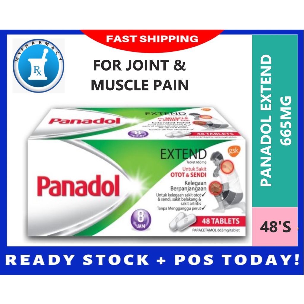 PANADOL EXTEND CAPLETS 665MG 48'S[ MUSCLE PAIN JOINT PAIN] | Shopee ...