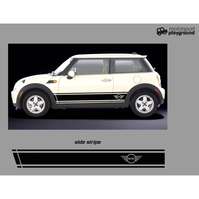 Mini Cooper side stripes sticker | Shopee Malaysia