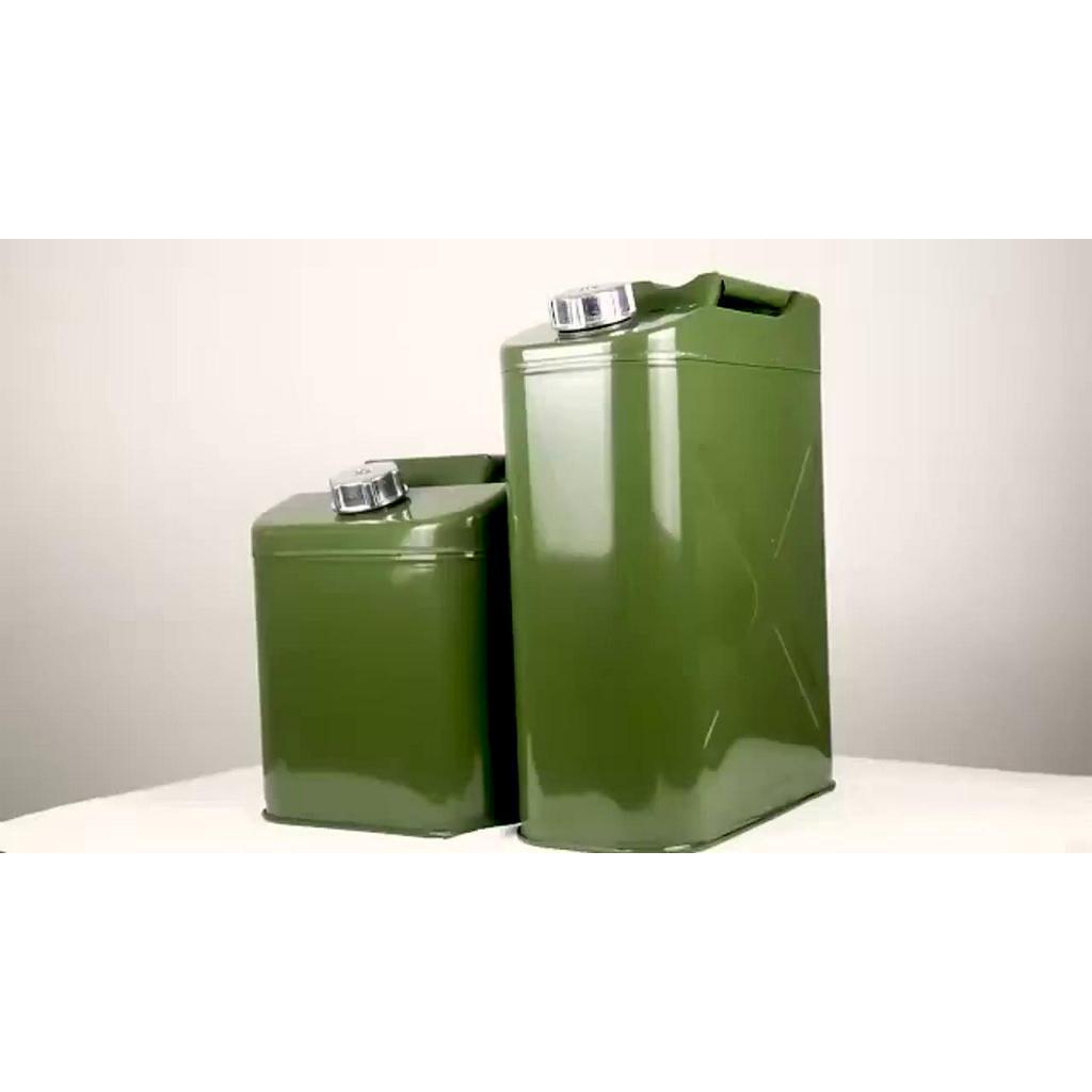 5L 10L 20L 30L Army Green Fuel Tank Cans Spare Steel Petrol Jerry Can Gas Gasoline Oil Container ...