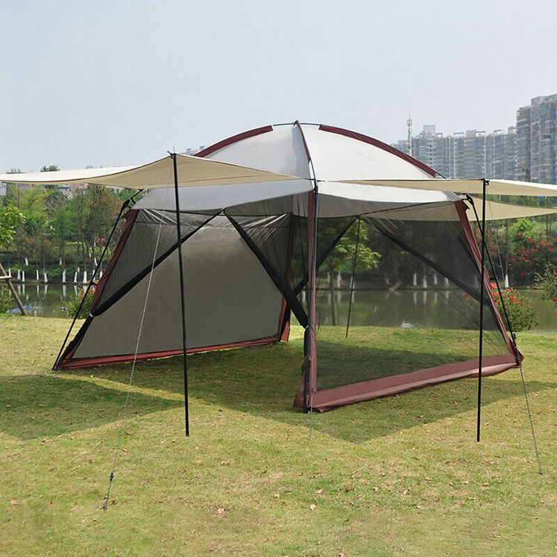 Outdoor Tent 8-10 People Camping Tent Set Insect-Proof Mesh Pergola ...