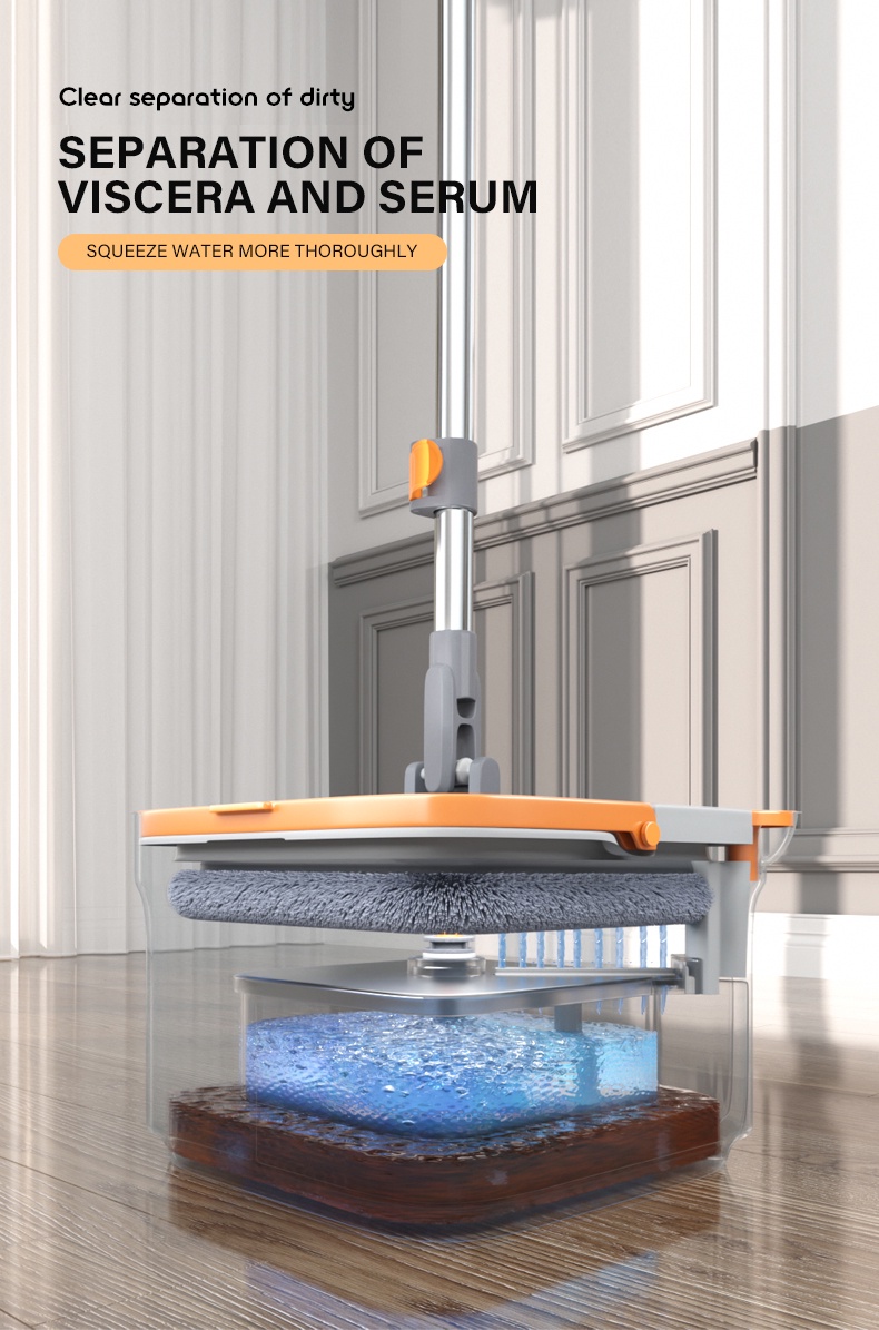 BOMIDI M16 Spin Mop Set Bucket Automatic Magic Rotating Mop Lazy Mops ...