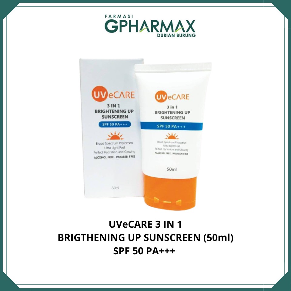 UVeCARE 3 in 1 Brightening Sunscreen SPF 50+++ (50ml) | Shopee Malaysia
