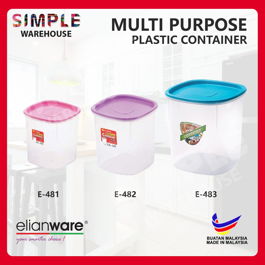 Elianware Square Multipurpose Container/ Bekas Kerepek/Food Storage ...