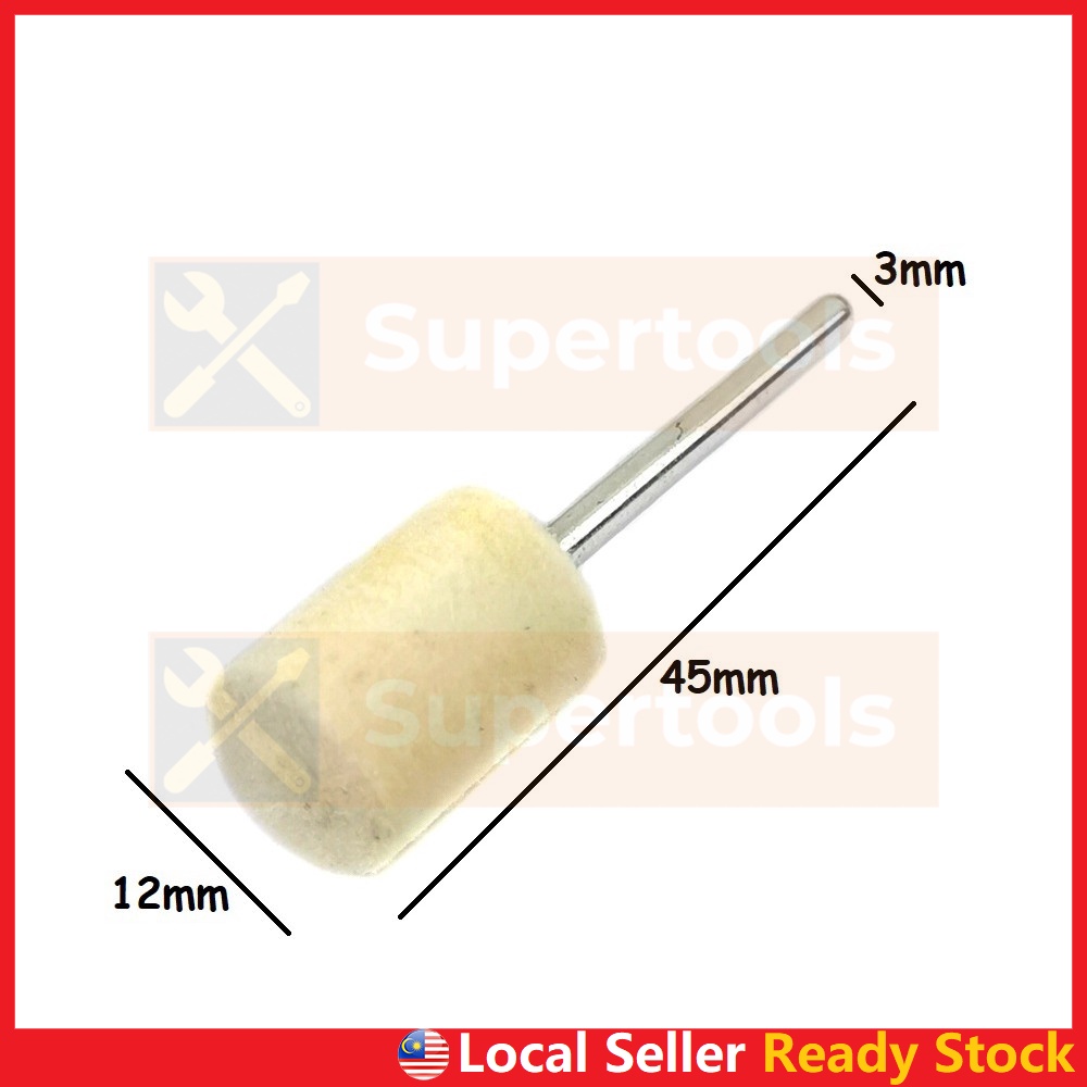 1pcs 3mm Wool Felt Burr Grinding Head Grinder Burr Abrasive Polishing ...
