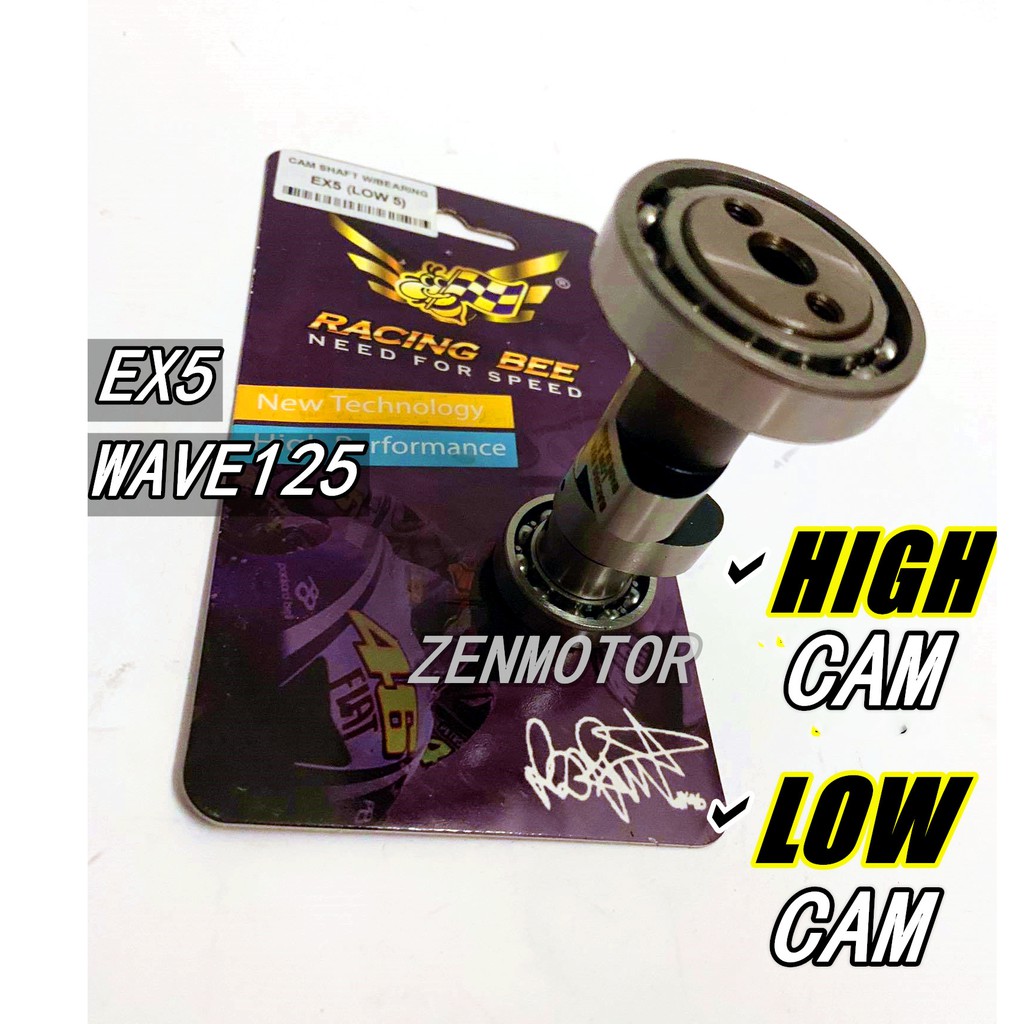 🐝 HI CAM LOW CAM RACING BEE EX5 DREAM CAM SHAFT HIGH CAM WAVE100 CLASS ...