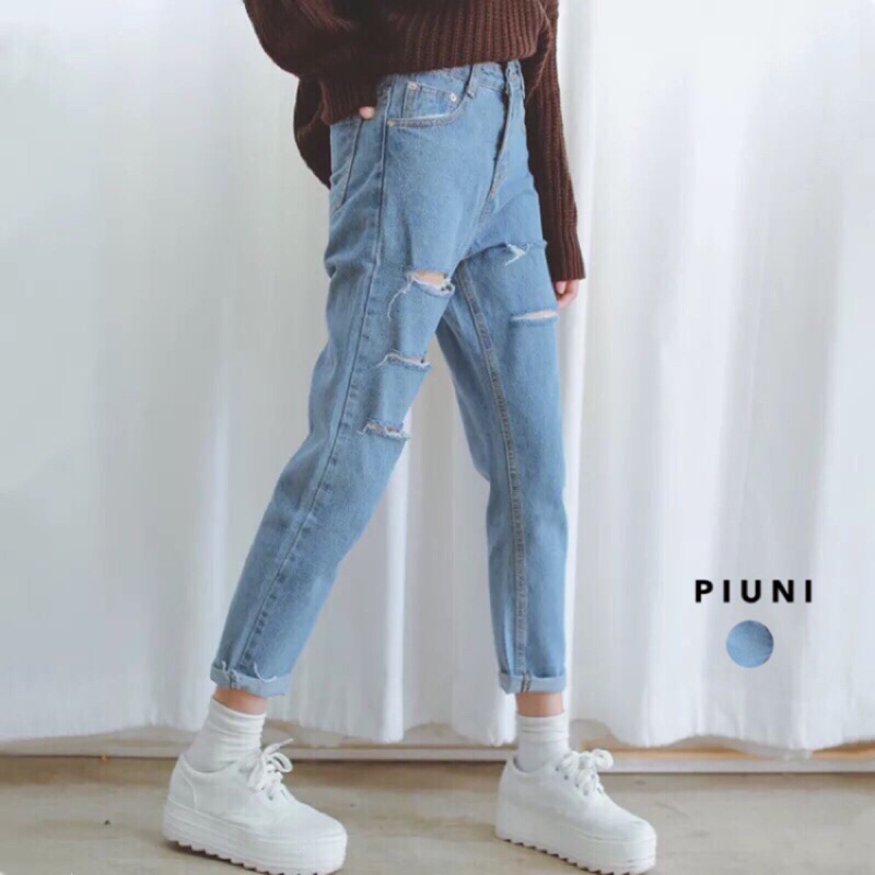 PIUNI Korea ulzzang Preppy Style Versatile Retro Time High Waist ...