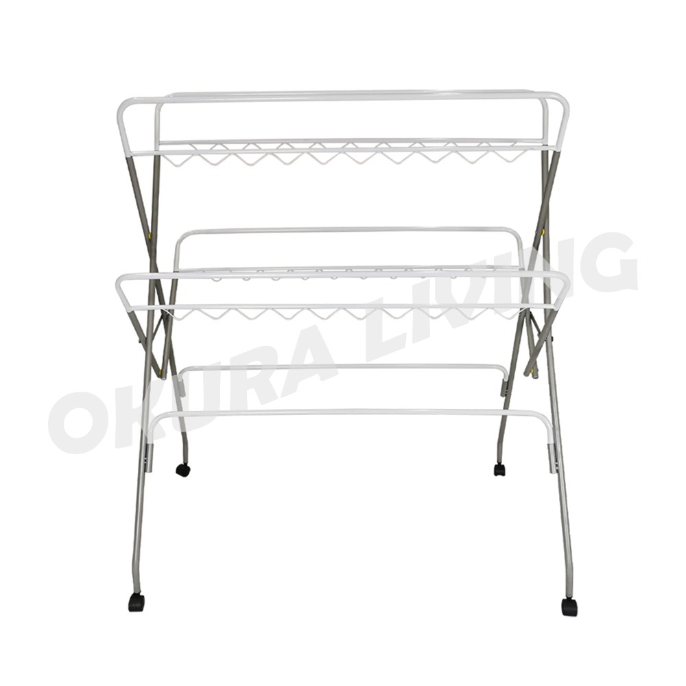 OKURA Wing Hanger Cloth Foldable Laundry Dryer Outdoor Rack Ampaian ...