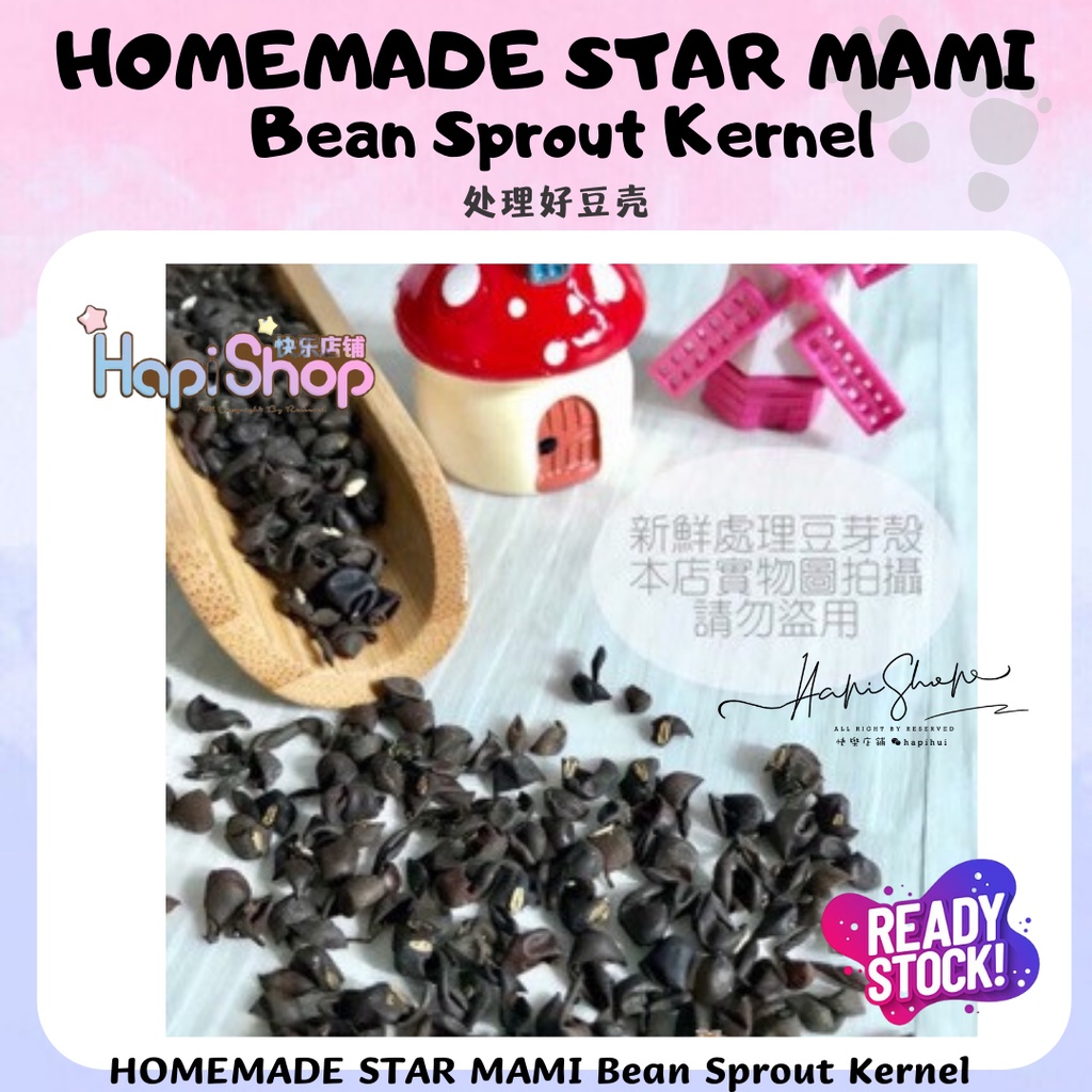 HOMEMADE Natural Bean Sprout Kernels - 200g | 处理好的豆芽壳 | Bean Sprout Hus ...