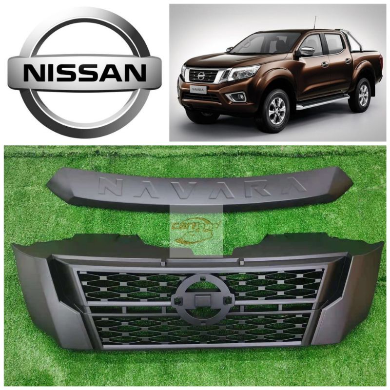 Nissan Navara NP300 front Grill Grille bonnet trim bonet garnish ...