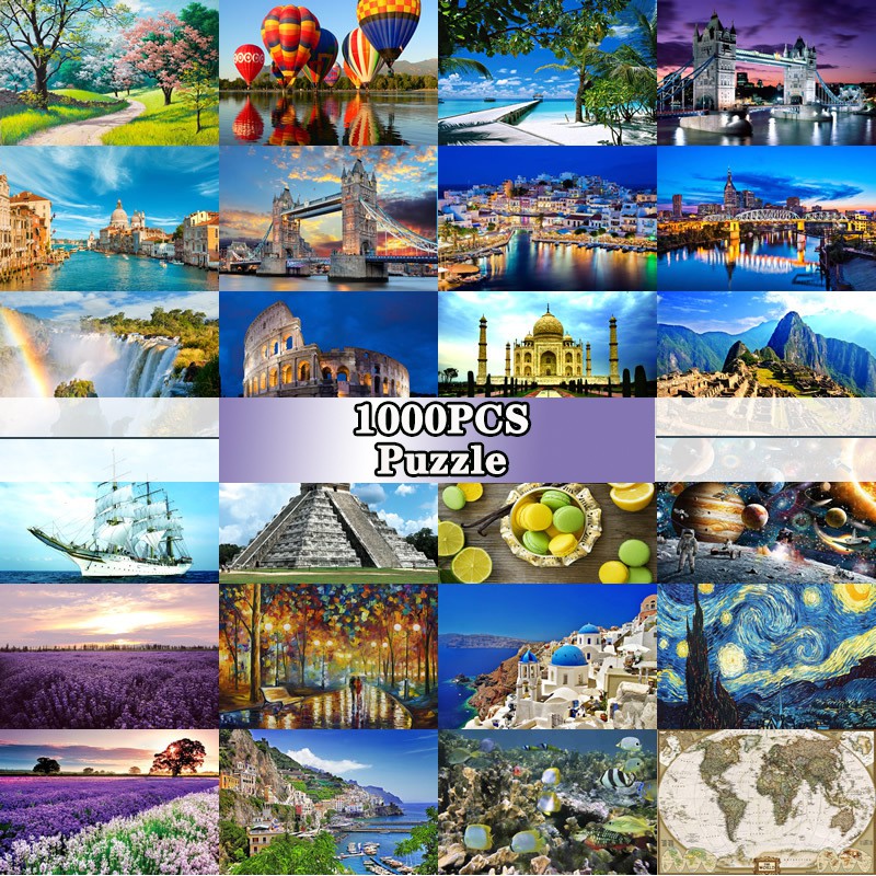 1000PCS Adult Jigsaw Puzzle | Landscape design Puzzle | Shopee Malaysia