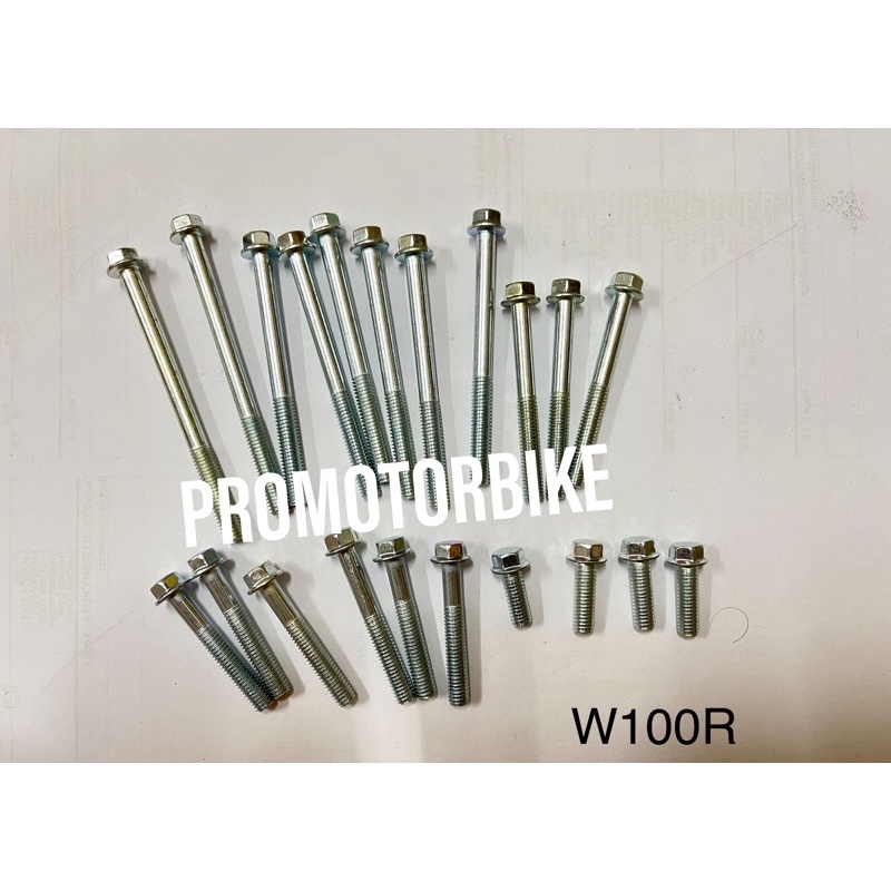 HONDA WAVE100R WAVE 100R WAVE100 R W100R ENGINE COVER COMPLETE BOLT ...