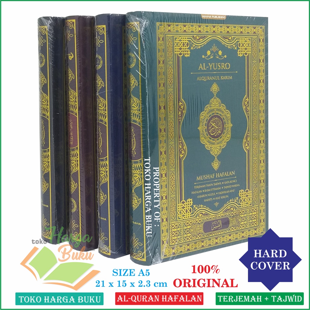 Al-quran Al-Yusro A5 HC TRANSLATED RASM UTSMANI MADINAH Mushaf Hafalan ...