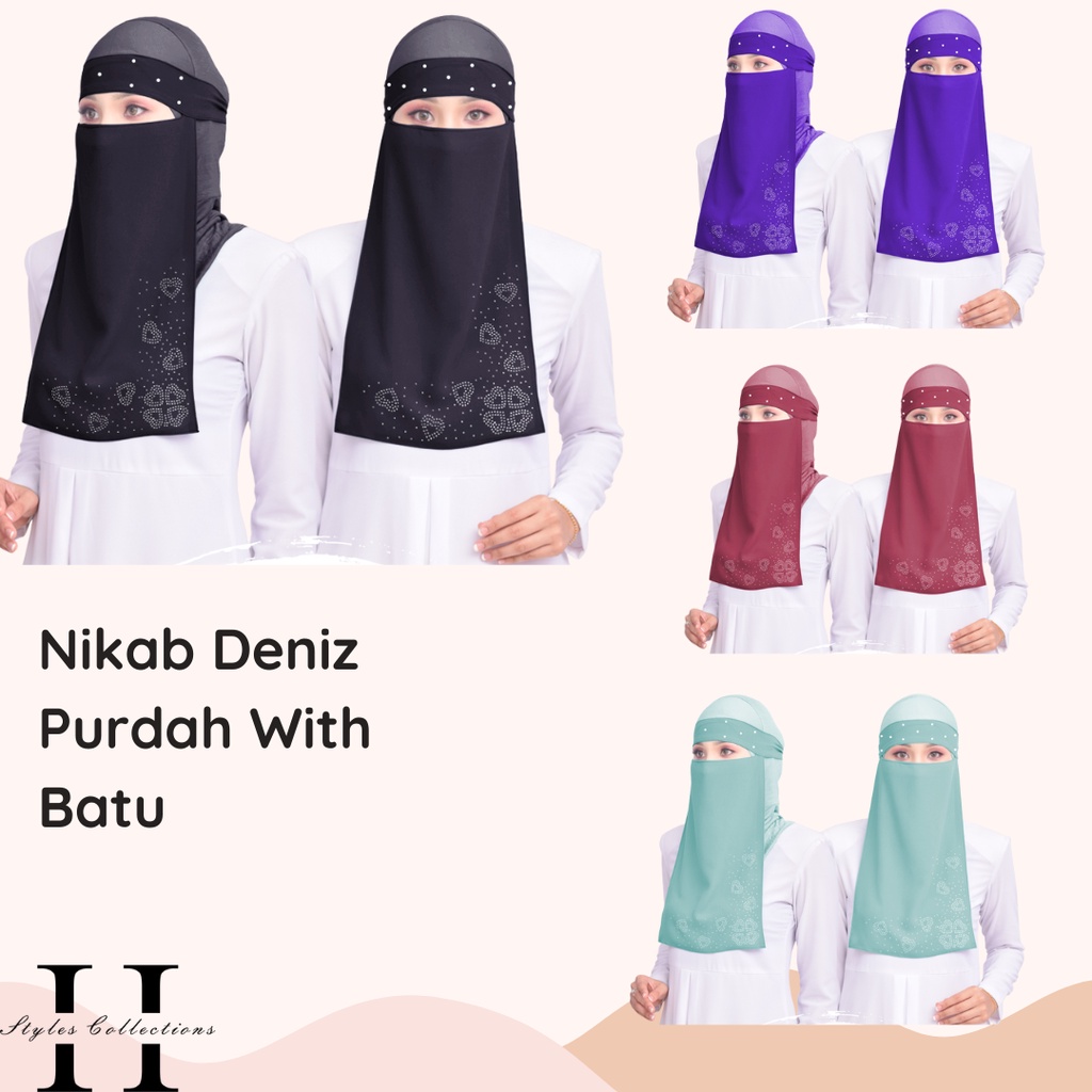 🔥HOT SALE 🔥 Niqab Purdah With Batu Muslimah Viral Fashion | Shopee Malaysia