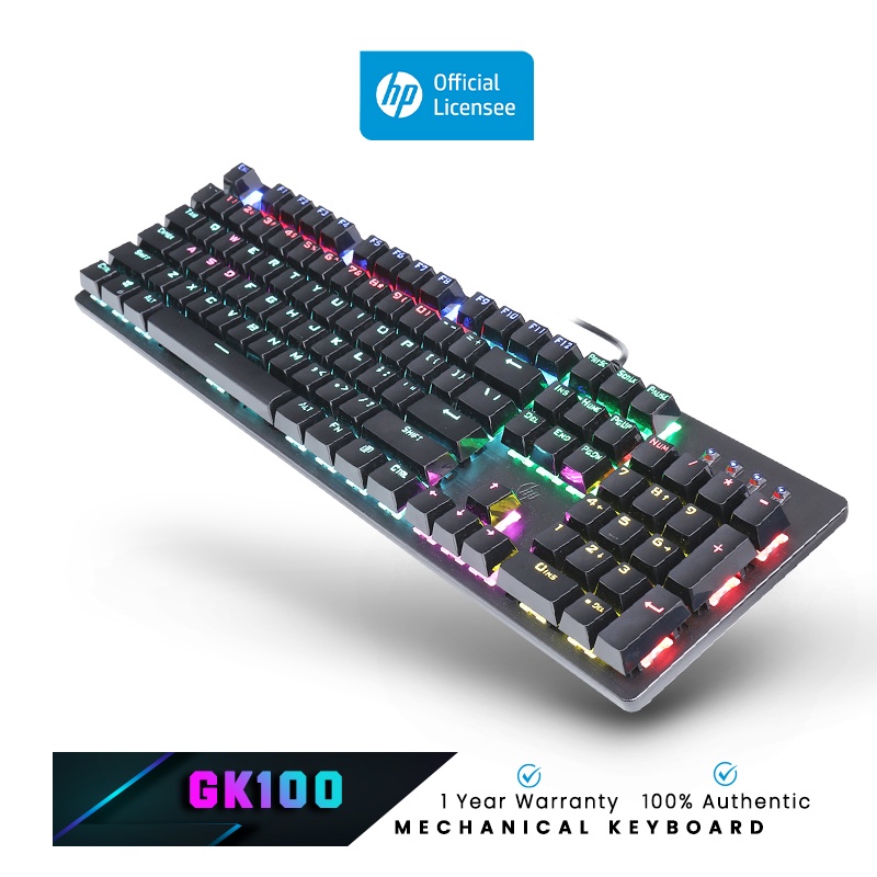 HP GK100 High Perfromance Anti-Ghosting Mechanical Gaming Keyboard USB ...