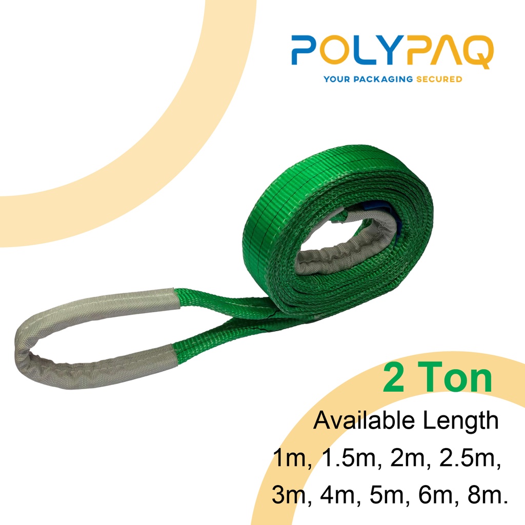 50mm x 2 Ton x 8 Meter Double Flat Eyes Webbing Sling | Shopee Malaysia