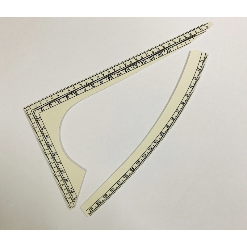(1Set) Pembaris Skala L dan Lengkung Mini / Small L Shape & Curve ...
