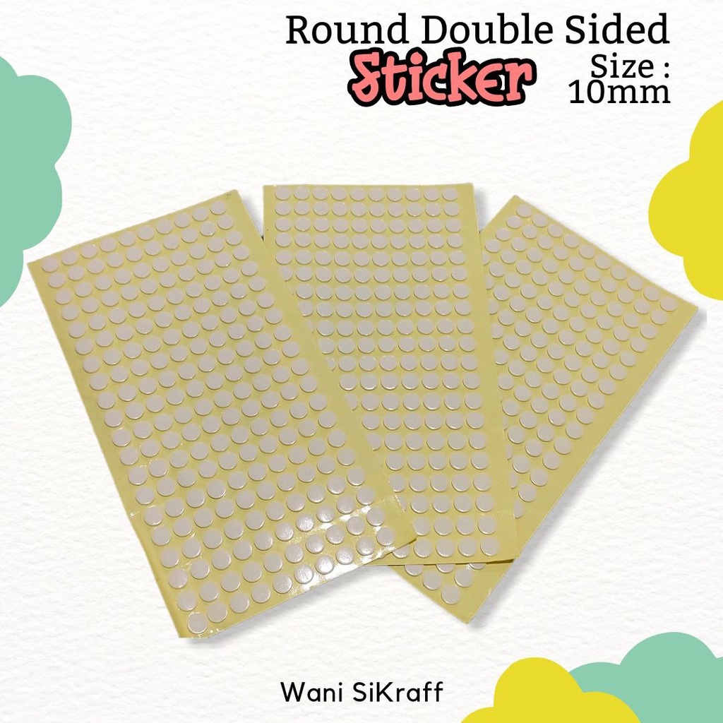 50pcs Round Double Sided Sticker Transparent | Shopee Malaysia