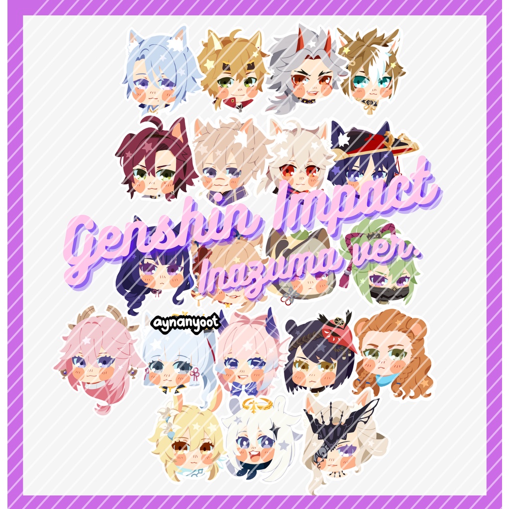 Inazuma ver. Genshin Impact Kemonomimi Stickers | Shopee Malaysia